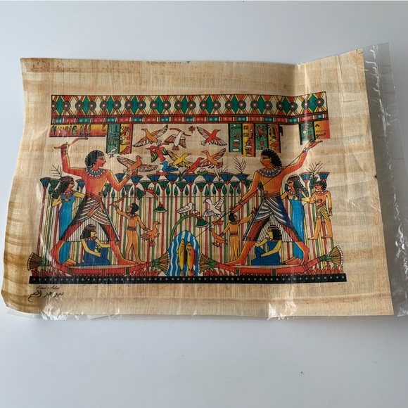 Art | Authentic Egyptian Papyrus Featuring 2 Pharaohs | Poshmark